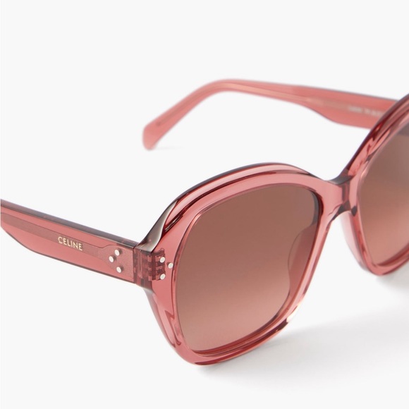 Celine | Accessories | Celine Rose Pink Acetate Round Sunglasses ...